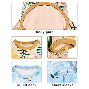 Topkins Dog Pajamas, Breathable Dog Pjs 4 Legs Dog Shirts, Soft Puppy Pajamas for Small Medium Sized Dogs (2 Pieces)