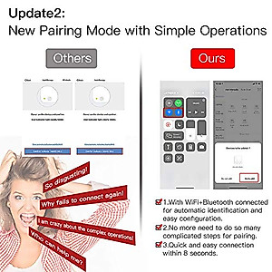 MOES WiFi Smart Light Dimmer Switch with RF433 Remote Controller, 3 Way Muilti-Control Association Smart Life/Tuya APP Relay Status Backlight Switch Off Works with Alexa Google Assistants,White Touch