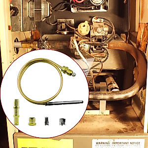 MENSI Thermocoupler for Robertshaw Thermostat Control Pilot Burner Assembly Replacement 1980-024 & 1980-036 Snap Fit Universal Thermocouple (24")