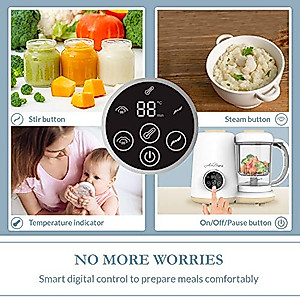 Avec Maman - Baby Chef 4-in-1 Food Processor for Babies - NEW 2023 - Steamer - Blender - Bottle Warmer - Jar Warmer - Multifunctional Baby Food Maker - BPA-Free & Certified Safe