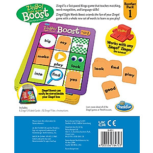 Think Fun Zingo! Sight Words Boost - Engaging Brain Game | Expansive Vocabulary Builder | Stimulates Memory & Concentration | for Kids Aged 4 and Up | Expansion Pack (76472)