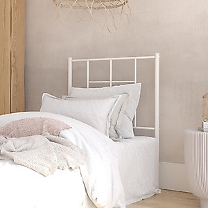 REALROOMS Praxis Metal Headboard, Full/Queen, Black