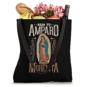 Bajo Tu Amparo Morenita. Virgen de Guadalupe diseño vintage Tote Bag