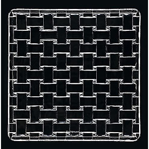 Nachtmann Bossa Nova CollectionGlass Platter, 5.5-Inch, Made of Clear Crystal, Serving Platter for Cake, Dessert, Woven Glass Design, Square, Set of 2