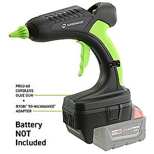 Surebonder PRO2-60MIL 60 Watt 18 Volt Cordless Professional Heavy Duty Full-Size Battery Powered Hot Glue Gun - Milwaukee Version