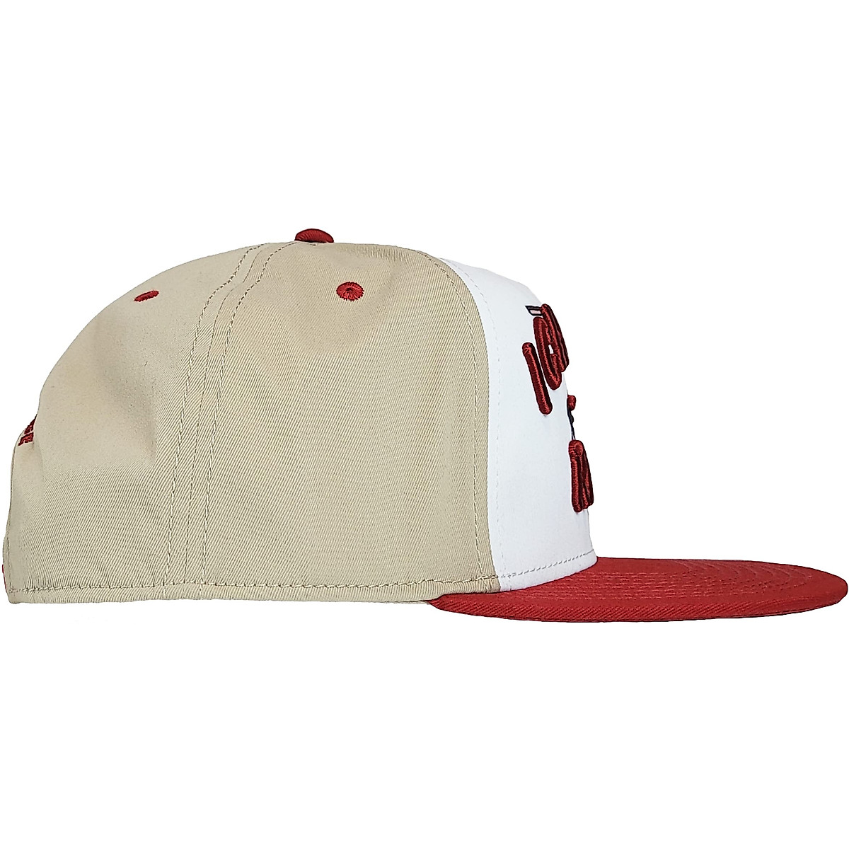 Naruto Shippuden Ichiraku Ramen Icon Hiden Leaf Village 5 Panel Structured Adjustable Adult Unisex Red and White Flat Bill Snapback Hat