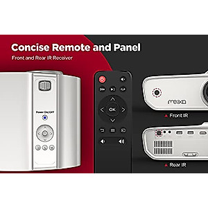 MOOKA Native 1080P Projector with WiFi and Bluetooth, 8500L FHD Movie Projector for Outdoor, Hi-Fi Speaker, Zoom, Sleep Timer, Bag, Support 300" Screen Mini Projector for Phone/TV Stick/Laptop/Xbox