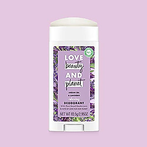 Love Beauty And Planet Deodorant, Argan Oil and Lavender, 2.95 Oz