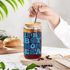 Boy Mom Gifts for Mom - New Mom Gifts - Postpartum Gifts for Mom to be - Cool Birthday Christmas for Pregnant Mom, Expecting Mom, Baby Mama, Mommy To Be In My Boy Mom Era 16 oz Iced Coffee Cup