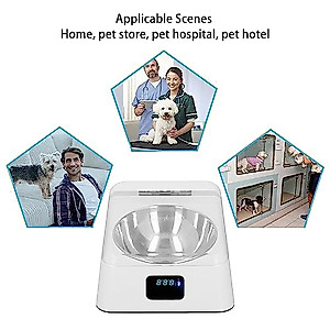 Zerodis Automatic Cat Feeder Pet Smart Feeder Induction Cat Food Dispenser Lid Opening Rechargeable Dog Cat Feeding Bowl for Small Medium Pet 350ml Pet Dry Food