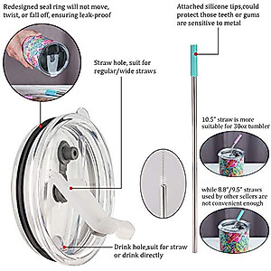 30 oz Tumbler with Lids and Straws,18/8 Stainless Steel Vacuum Insulated Coffee Tumbler,Insulated Travel Mug Water Cup with Leak-Proof Straw Lid & Flip Lid,3 Metal Straws,1 Cleaning Brush & Gift Box