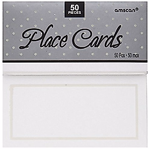 Plain Pearlized Place Cards - 4" x 4", 50 Pcs