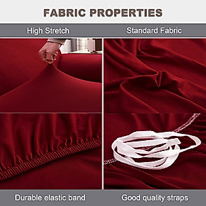 IMYOGI High Stretch Sofa Covers Combination Sofa 2 Pieces Stretch L Shape Sofa Slipcover Spandex Non Slip Furniture Protector for Kids & Pets -Navy Blue-4 Seater + 4 Seater