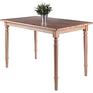 Pemberly Row 47" Transitional Solid Wood Dining Table in Natural