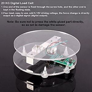 Geekstory 20kg Digital Load Cell Weight Sensor HX711 AD Converter Breakout Module Weight Sensor Module Kit DIY Portable Electronic Kitchen Scale for Arduino Raspberry Pi