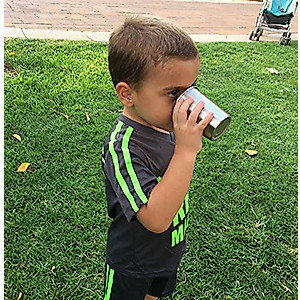 CHILLOUT LIFE Stainless Steel Cups for Kids and Toddlers 8 oz - Stainless Steel Sippy Cups for Home & Outdoor Activities, BPA Free Healthy Unbreakable Premium Metal Drinking Glasses (4-Pack)