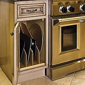 Dowell 4D007 TD3 Wooden Vertical Tray Divider Organizer with 3 Section for 12" Cabinets