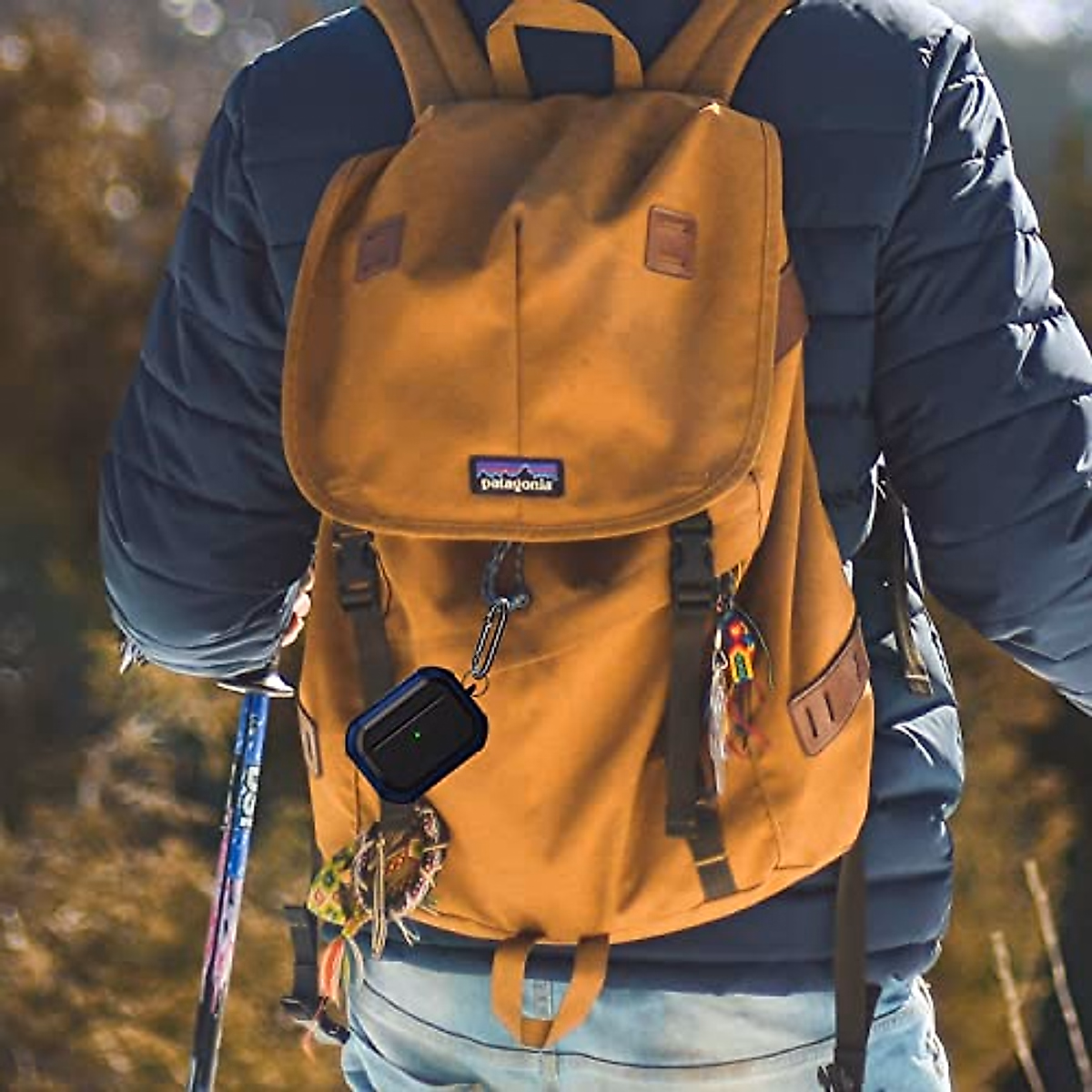 Winproo Armor Airpods Pro 2 Case Cover with Keychain, Military Hard Shell Full-Body Shockproof Protective Case Skin for Airpods Pro 2nd Generation [Blue]