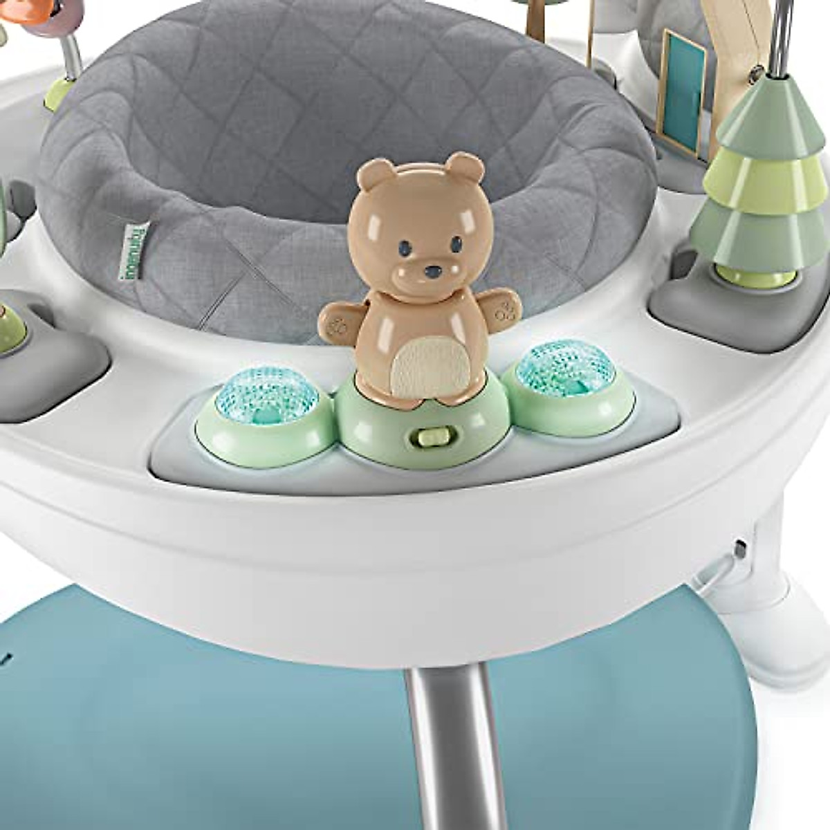 Ingenuity Spring & Sprout 2-in-1 Baby Activity Center Jumper and Table with Infant Toys - Ages 6 Months +, First Forest