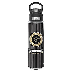 Tervis Vanderbilt University Commodores All in Triple Walled Insulated Tumbler, 24oz Wide Mouth Bottle, Stainless Steel