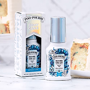Poo-Pourri Before-You-Go Toilet Spray, Birthday Cake Potty On!, 2 Fl Oz - Vanilla, Coconut and Buttercream