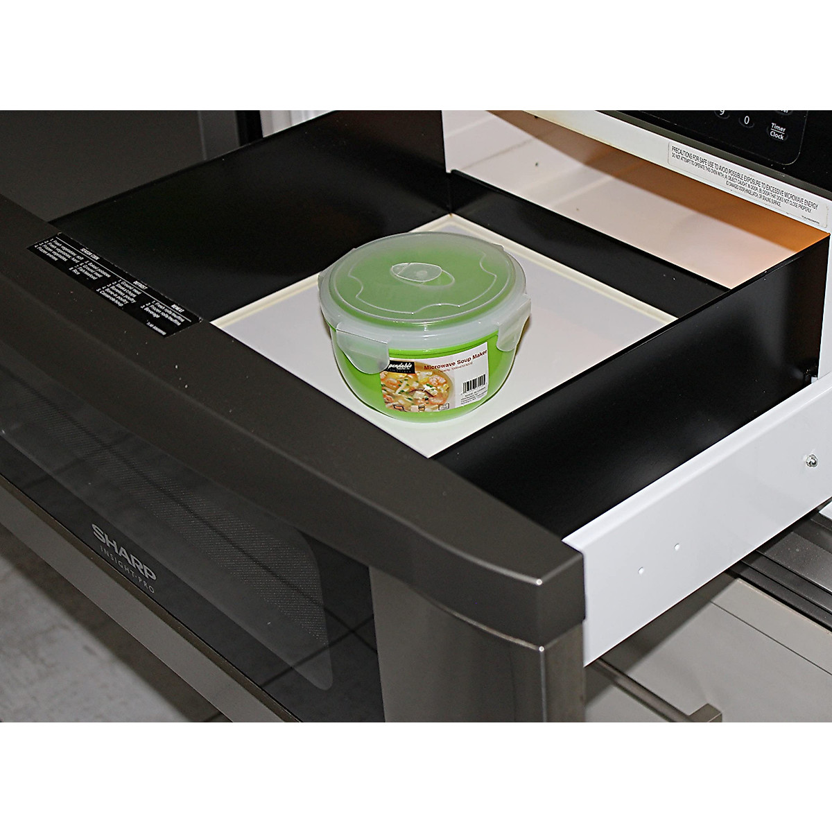 Dependable Industries Microwave Soup and Stew Maker Bowl Mug Noodles Steamer Ramen Oatmeal with Steam Vent and Splash Cover BPA-Free