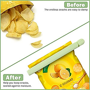 20pcs Plastic Sealing Clips, TACYKIBD Chips Clips Bag Clips Food Clips for Food and Snack Bag, Food Fresh Keeping Chips Bag Clip Clamp Sealer for Food Kitchen Home Packages (5.9 in, 4.7 in)