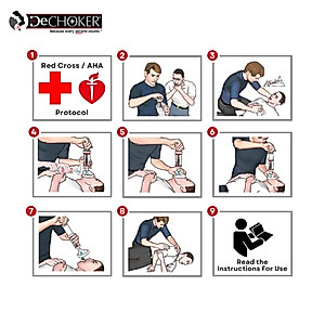 DeCHOKER Choking Rescue Anti-Choking Device for Qty 2 Adult (Ages 12+ Years) and Qty 1 Children (Ages 3-12 Years), Pack of 3, First Aid Choking Rescue
