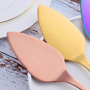 Buyer Star Wedding Cake Pastry Server Set, 304 Stainless Steel Rose Gold Spatula Baking Tool Cake Shovel Butter Knives For Pie/Pizza/Cheese