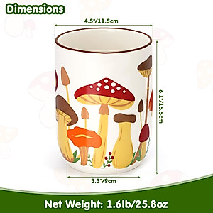 Nefelibata Mushroom Ceramic Utensil Holder Rustic Functional Utensil Crock Kitchen Storage Decor Perfect for Storing Cooking Tools and Cutlery Keep Organized Large Crock for Countertops