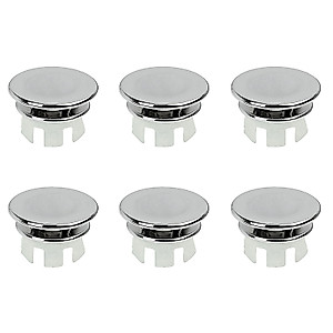 6pcs Round Basin Overflow Trim Sink Hole Cap Drain Cap Cover Insert in Hole Simple Installation for Bathtub Kitchen Sink Sink Hole Replacement Drain Cap Bathtub Hole Kitchen Sink Accessory Plastic