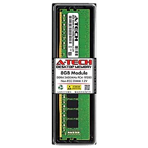 A-Tech 8GB RAM Replacement for BLS8G4D240FSC | DDR4 2400MHz PC4-19200 (PC4-2400T) CL17 UDIMM 1.2V Non-ECC DIMM 288-Pin Desktop Memory Module