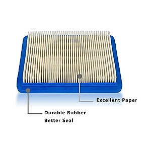 Fremnily Compatible with 5 Pack 491588S Air Filter, Compatible with Briggs Stratton 491588 4915885 Flat OEM Air Cleaner Cartridge, Lawn Mower Air Filter