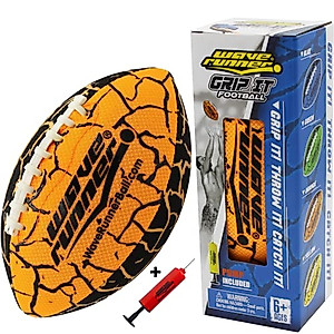 Wave Runner Grip It Waterproof Football- Size 9.25 Inches with Sure-Grip Technology | Let's Play Football in The Water! (Random Color)