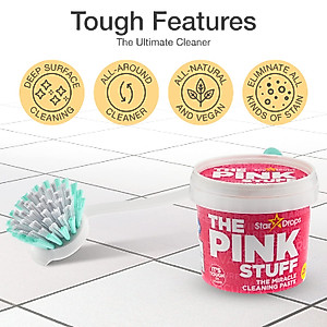 The Pink Stuff - The Miracle All Purpose Cleaning Paste With A Good Grips Deep Clean Brush (Cream And Brush)