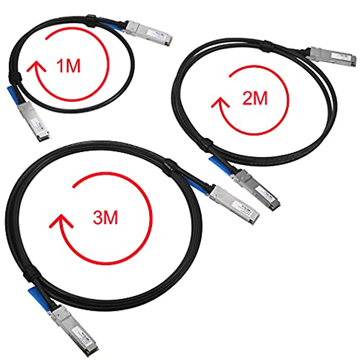 CYSKY 100G QSFP28 DAC Cable, 1-Meter (3.3ft) Passive Direct Attach Copper Twinax Cable for Cisco, Ubiquiti, D-Link, Netgear, Mikrotik, Open Switch Devices