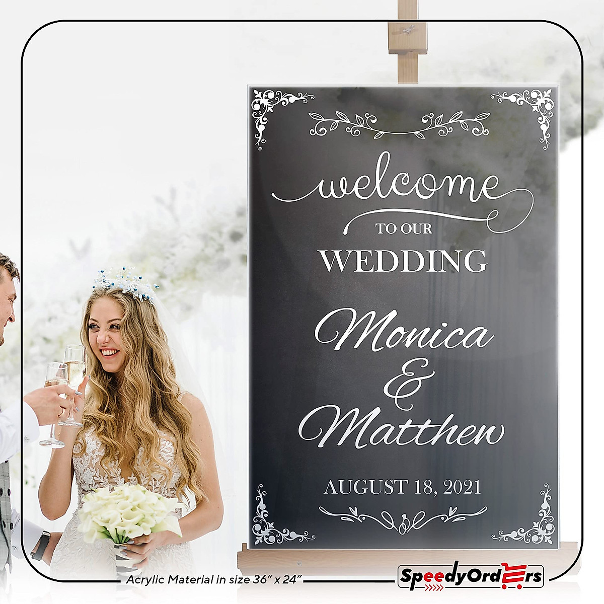 Welcome to Our Wedding, Custom Wedding Sign, Wedding Welcome Sign, Chalkboard Sign, Wedding Party Signs, Handmade Party Supply, Custom Banner and Sign