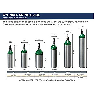 Drive Medical OP-150T Oxygen Cylinder Carry Bag, Black, Horizontal Bag