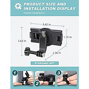 Professional GoPro Mount for Backpack Strap,Adjustable Camera Shoulder Mount Compatible with GoPro Hero 9 8 7 6 5 4 Black, Session, Insta 360 One R, DJI Osmo Action and Most Action Camera