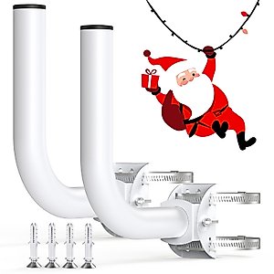 Universal Wireless Bridge Bracket Mount, ULNA Pole and Wall-Mounted Mount for Outdoor Point to Point AP Access Point Client Bridge CPE, Antenna Mounting Pole Bracket (2-Pack)