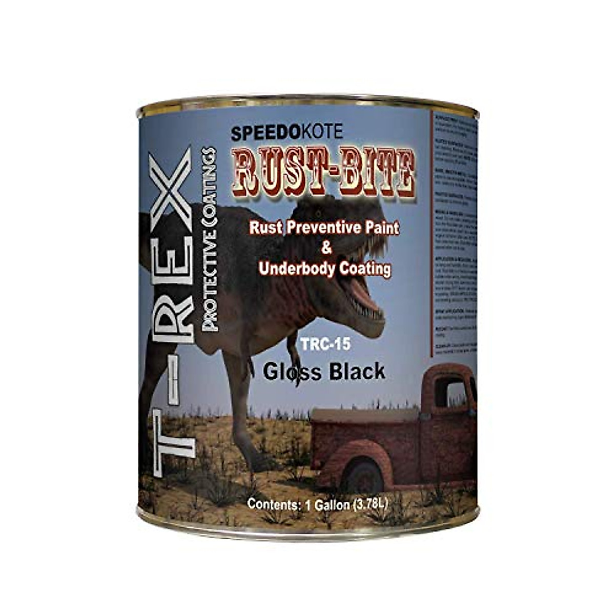 Paint over Rust with Underbody Gloss Black Paint, Gallon, TRC-15, RUST-BITE
