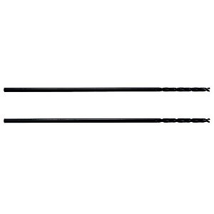 MAXTOOL 5/32"x6" 2pcs Identical Aircraft Extension Drills HSS M2 Extra Long Deep Twist Drill Bits Straight Shank Fully Ground Black; ACF02B06R10P2