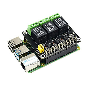 Ingcool Compatible with Raspberry Pi Expansion Board Power Relay Module Kits for Raspberry Pi 4B/3B+/3B/2B/ A+/B+ 5A 250V AC/ 5A 30V DV