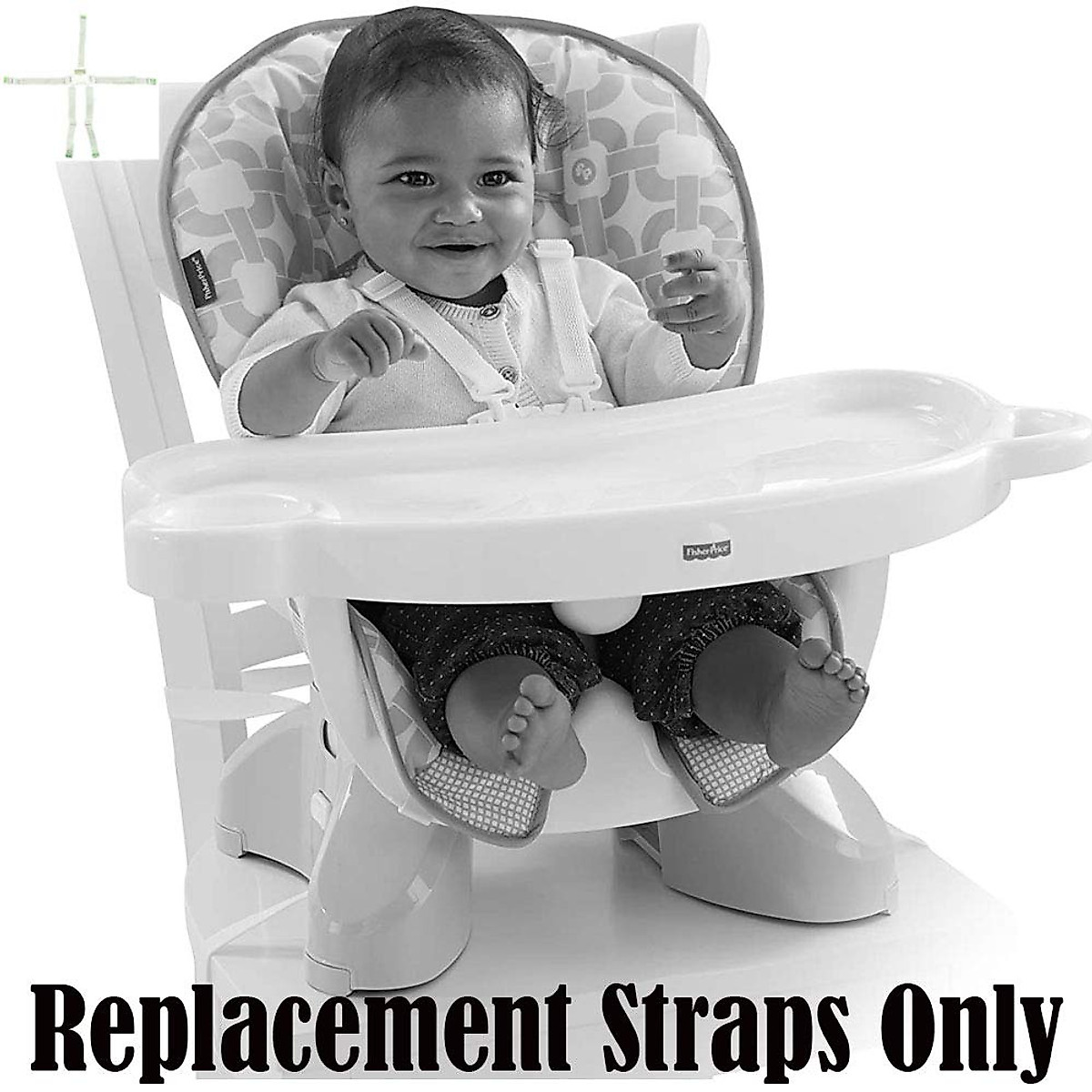 Replacement Parts for Space Saver High Chair - Fisher-Price Spacesaver High Chair CLR40 - Replacement Straps ~ 2 Waist Straps, 2 Shoulder Straps, and 1 Crotch Strap