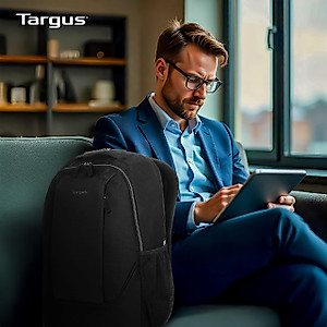 Targus Ascend Professional Business Laptop Backpack, Sleek and Durable Travel Commuter Bag, Improve Back Support with Padded Shoulder Straps and Back Panel, Fits up to 16-Inch Laptop, Black (TSB710US)