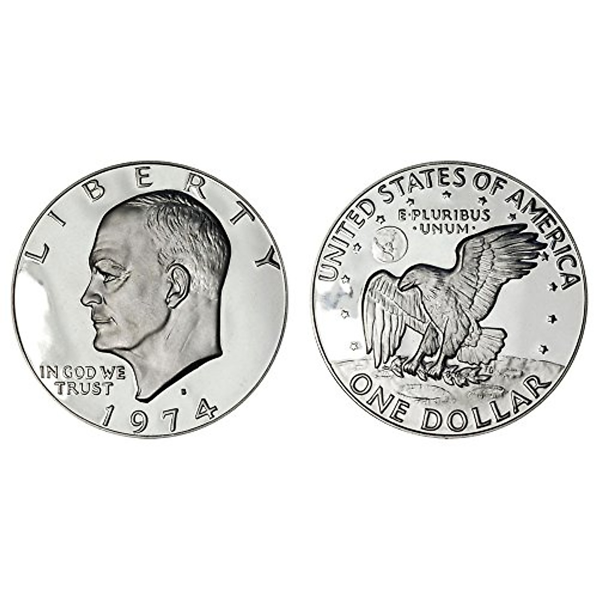 1974 S Eisenhower IKE Cato Finish Dollar Clad Proof