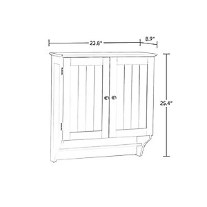 RiverRidge Ashland Two-Door, White Wall Cabinet