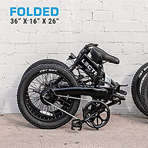 LECTRIC XP™ Lite Electric Bike | Adult Folding Bikes - Weighs Only 46lbs | 40+ Mile Range w/ 5 Pedal-Assist Levels | 20mph Top Speed - Class 1 and 2 eBike (Midnight Black)