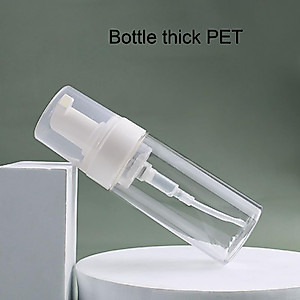 2 Pcs 3.4oz Foam Pump Bottle Travel Foam Pump Bottle Pump Bottle Clear Plastic Press Foaming Soap Pump Dispensers Travel Soap Liquid Bottle Shampoo, for Soap Foam Lotion Bathroom Accessory (100ML)