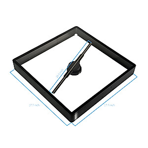 GIWOX 3D Hologram Fan, Large Hologram Fan Displays w/720 Pcs LED Beads, 1080P High Definition Holographic LED Fan Support iOS Android APP, PC(Windows), Cloud System 25.6 Inch